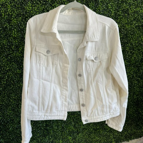 SHEIN | Jackets & Coats | Shein White Jean Jacket | Poshmark